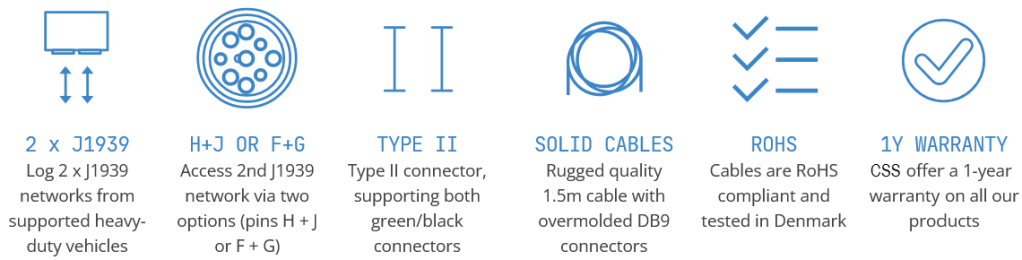 CSS J1939-to-DB9/DB9 Adapter - Testech Electronics Pte Ltd